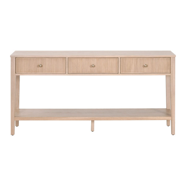 LOOMLAN Highland Wooden 3-Drawer Rectangular Console Table | Wayfair